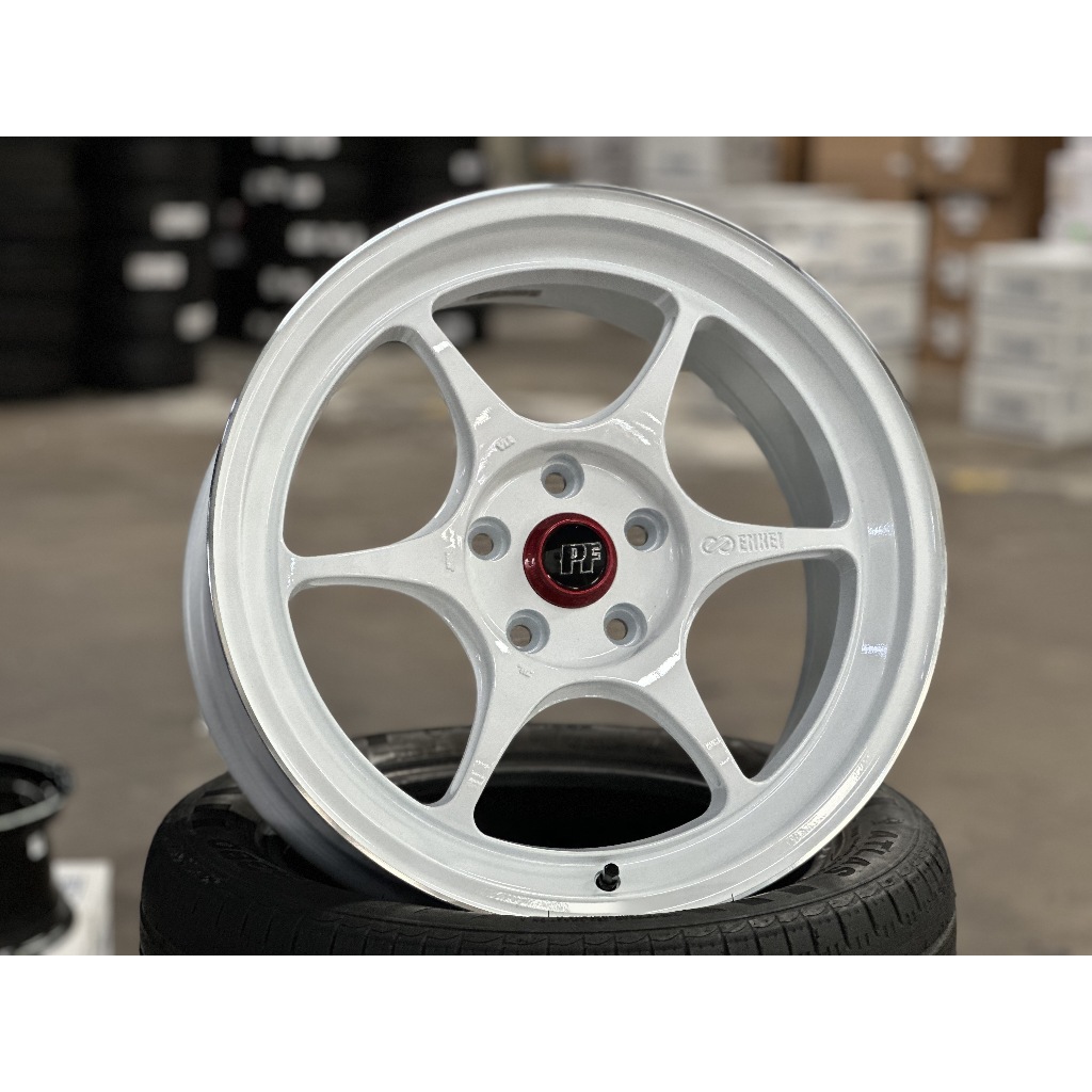 NEW 18X8.5J Enkei PF06 Japan Rim (set of 4) White 5X114.3 for Civic Camry Lancer Accord CX3 CX30 ...