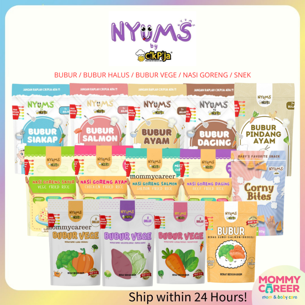 Nyums by Cik Pija Baby Food Ready To Eat Porridge Travel Friendly Bubur ...
