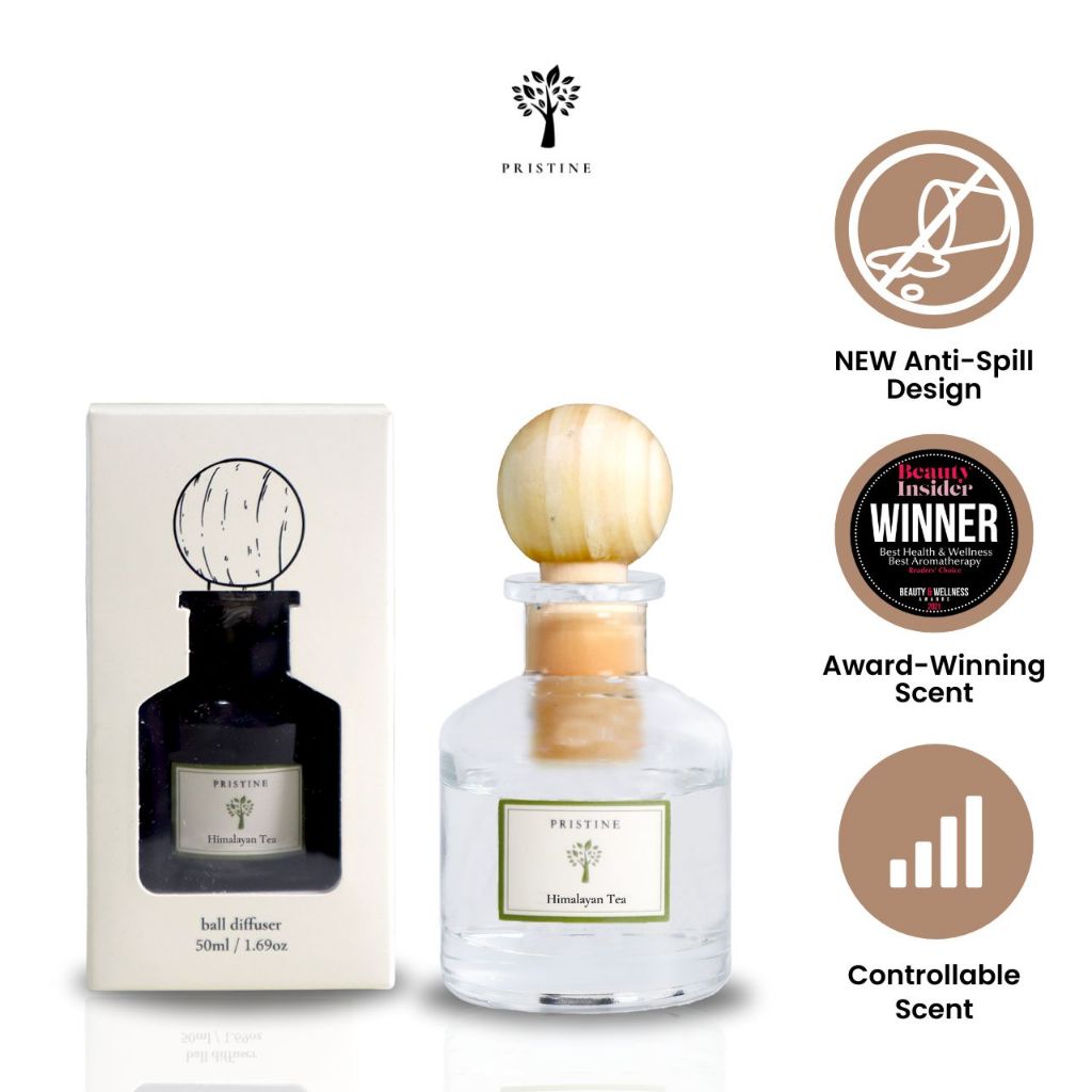 Pristine Ball Diffuser | Himalayan Tea | Signature Scent | Essential Oil | Wardrobe Freshener ...