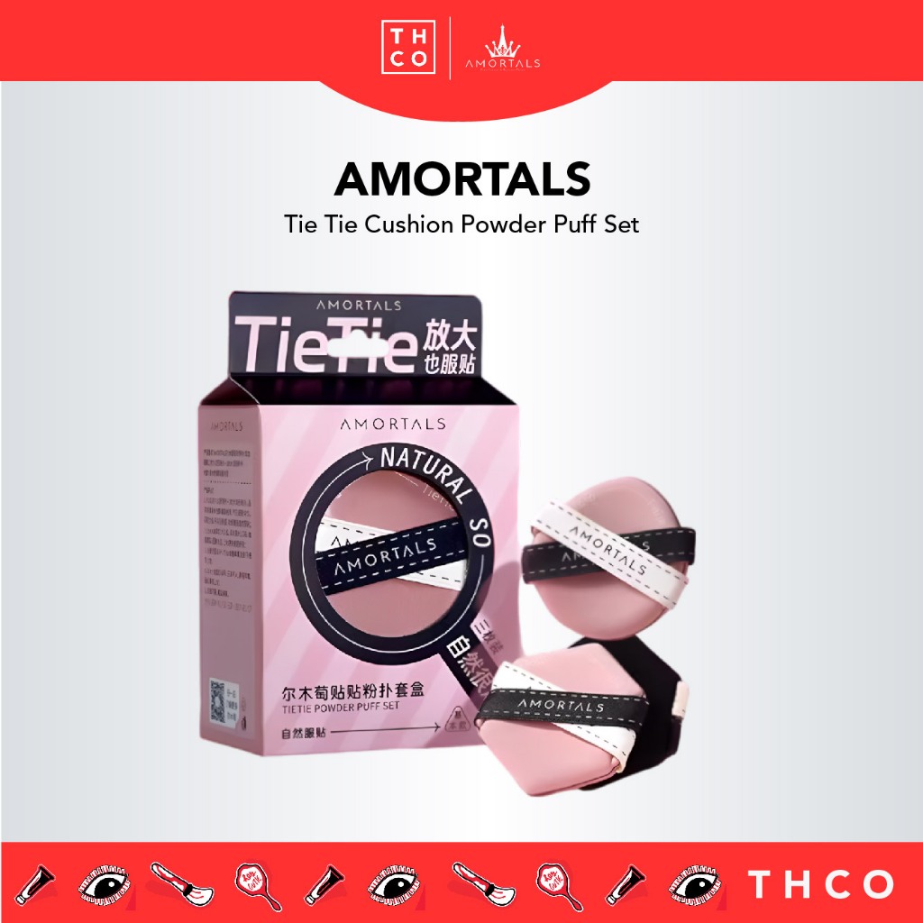 AMORTALS Tie Tie Cushion Powder Puff Set (3 Pcs) 尔木萄贴贴双面气垫粉扑 干湿两用化妆粉扑 ...