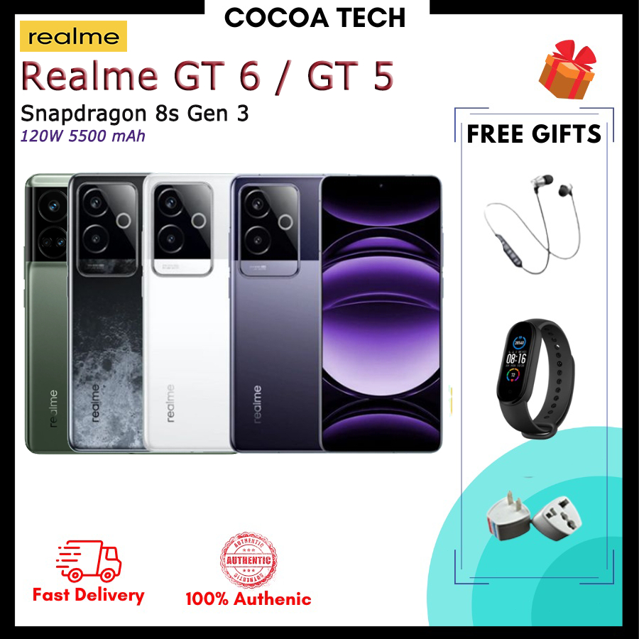 Realme GT 6 Snapdragon 8s Gen 3 / Realme GT 5 Snapdragon 8 Gen2 AMOLED 144Hz 240W 150W Realme ...
