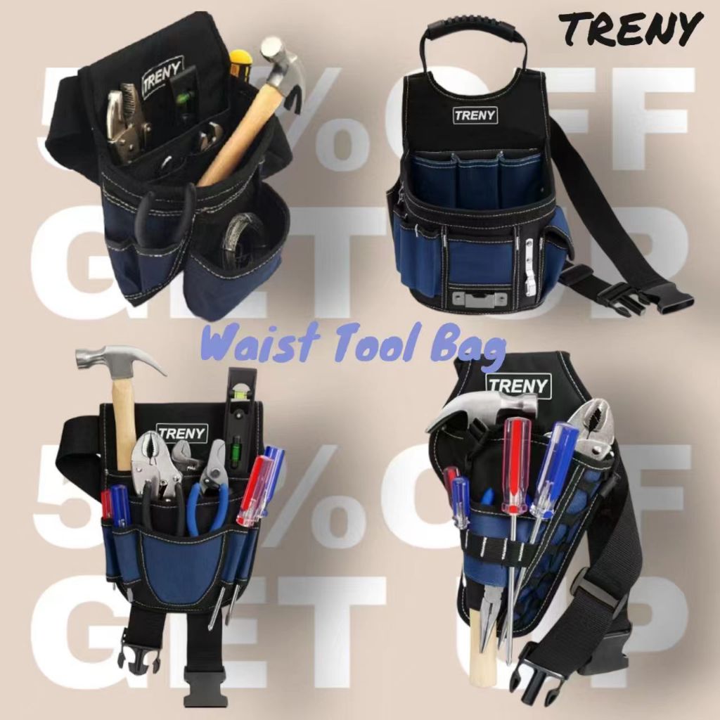 TRENY Heavy Duty Tool Bag Electrician Oxford Cloth Heavy Duty Tool Bag ...