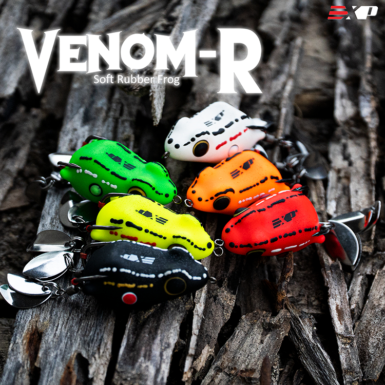 EXP VENOM R XR FROG Soft Rubber Frog Expert For Snakehead Hunter Haruan ...