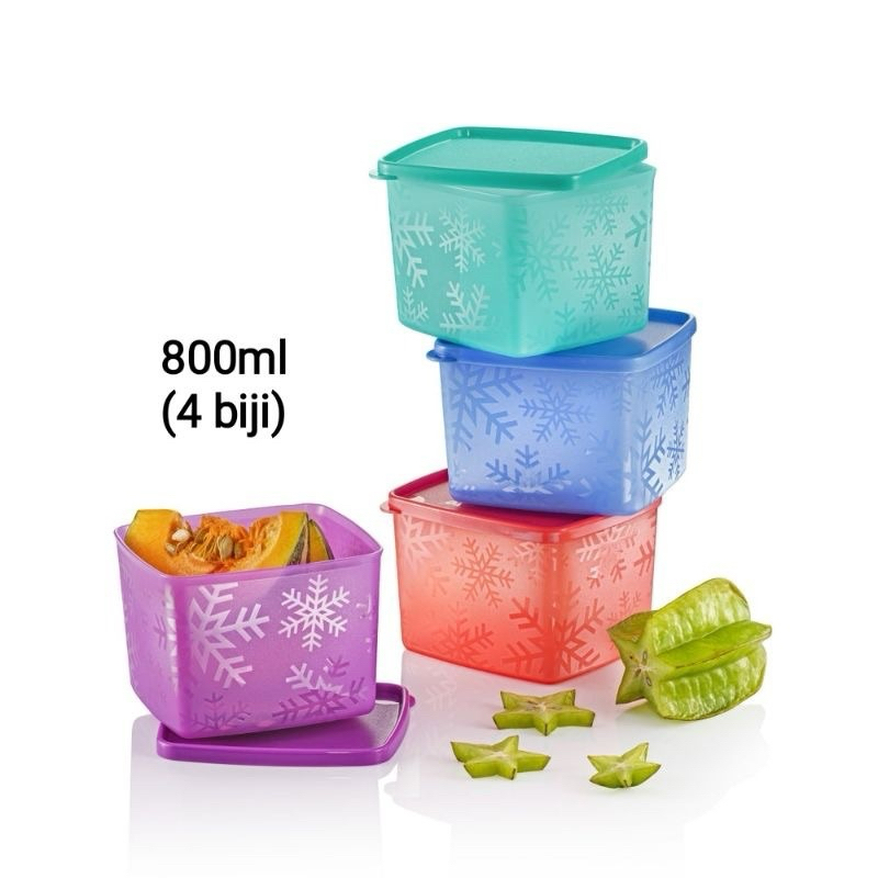 Tupperware snowflake medium 800ml (4pcs) | Shopee Malaysia