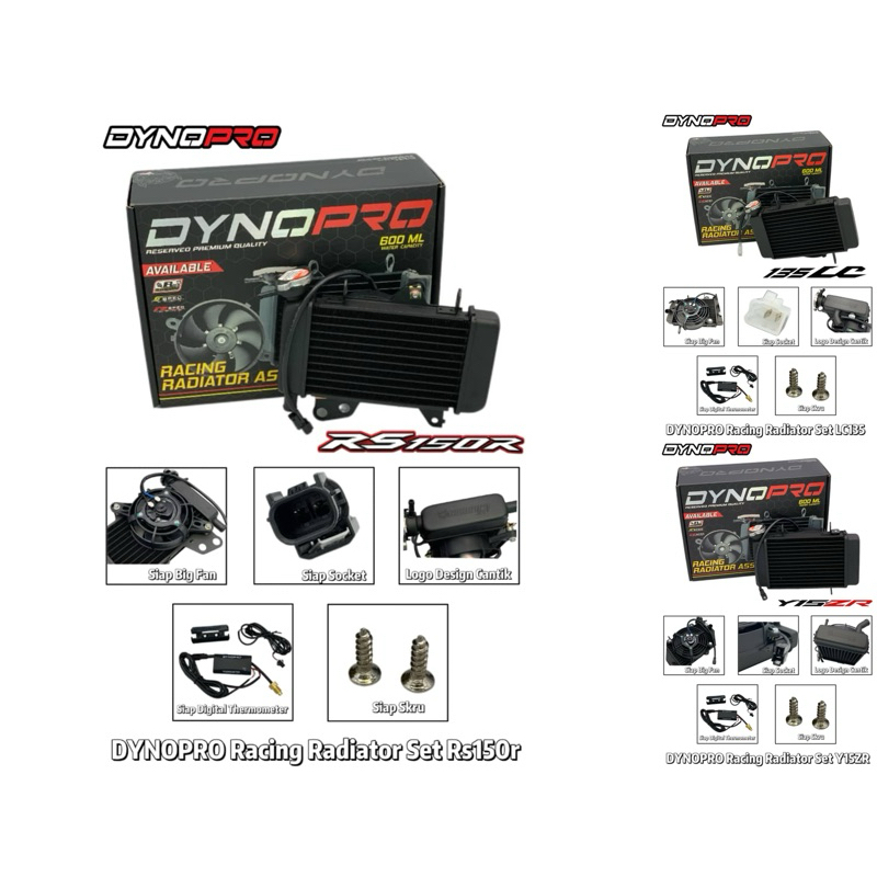 Racing radiator set 600ML (Dynopro) yamaha y15 y15ZR lc135 135lc lc 135 ...