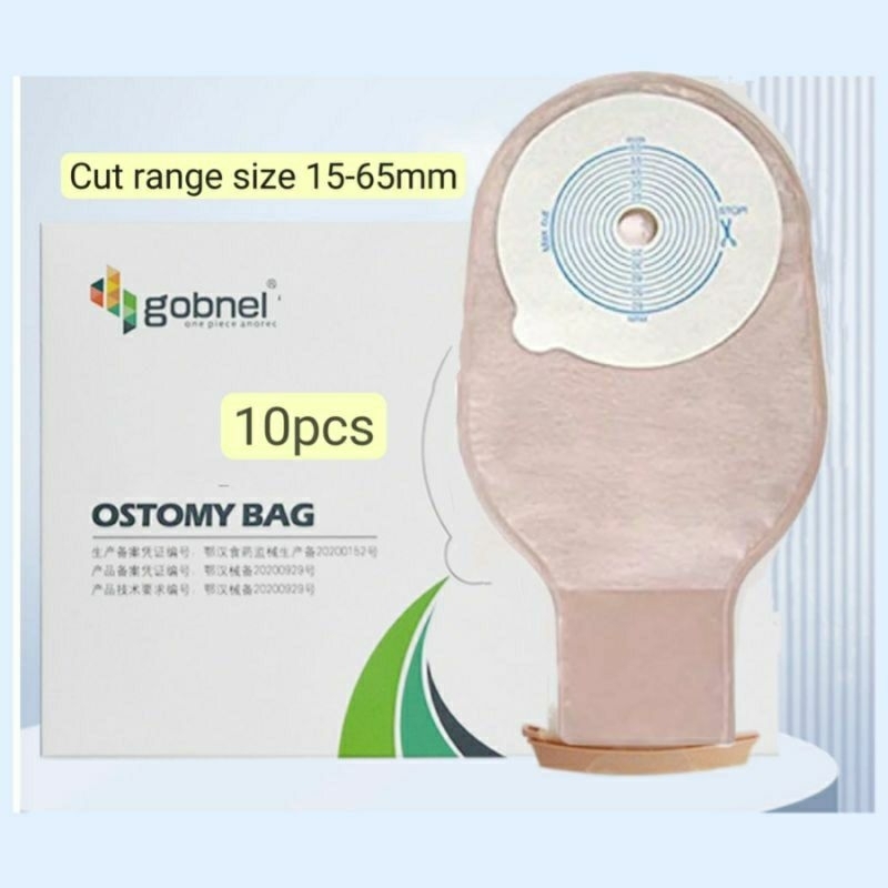 10pcs(Box) Drainable Stoma Colostomy Stoma Bag Cut Size 15-65mm Ostomy ...