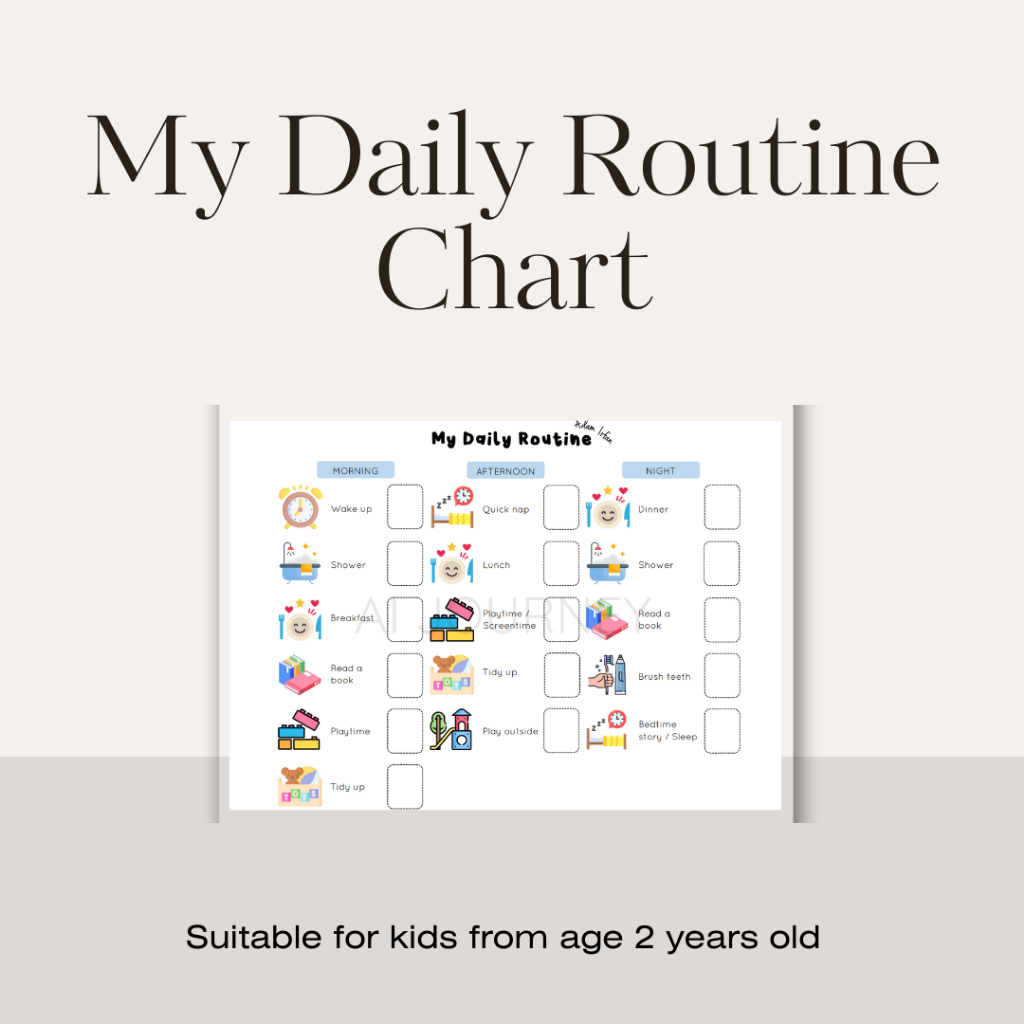 My daily routine chart / daily routine / busy book | Shopee Malaysia