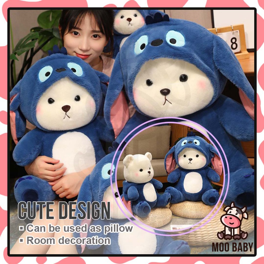 ⭐Moo Baby Stitch Teddy Bear Doll Stitch Blue Stitch Bear Stitch Plushie ...