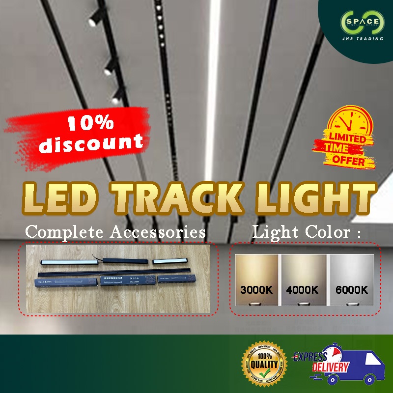 [READY STOCK]LED Magnetic Track Light Bar 1m easy to install Tracklight ...