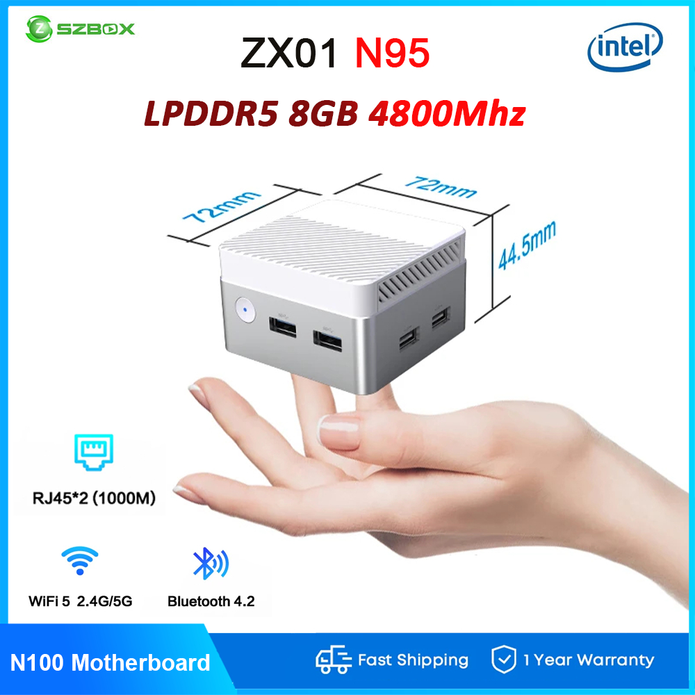 SZBOX ZX01 Alder Lake N95 MINI PC LPDDR5 8GB 512GB SSD WIFI5 BT4.2 2 ...