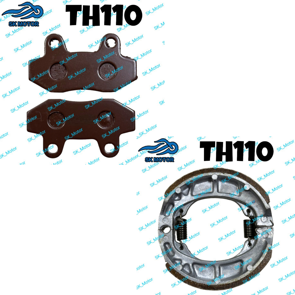 Honda Hurricane TH110 TH 110 Front Brake Disc Disk Pad Rear Brake Shoe ...