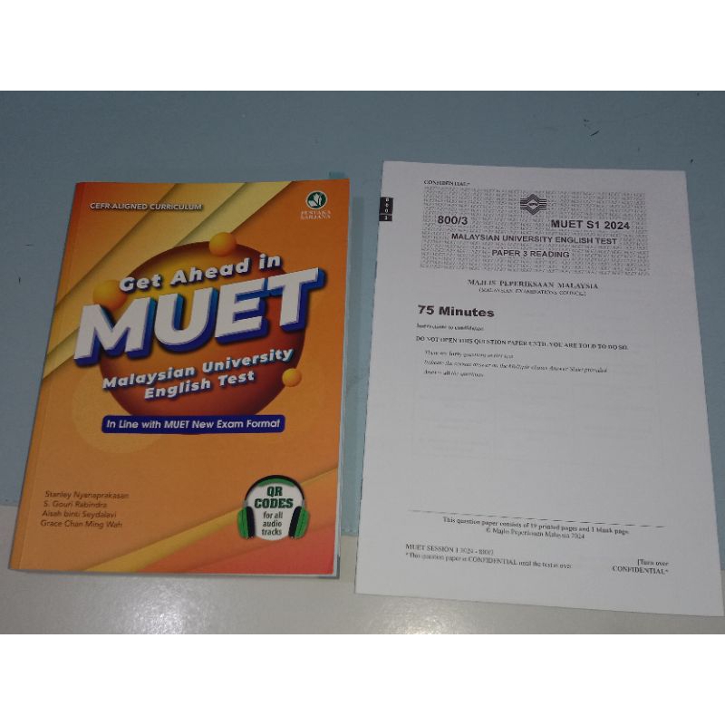 MUET REFERENCE BOOK + READING TEST PAPER | Shopee Malaysia