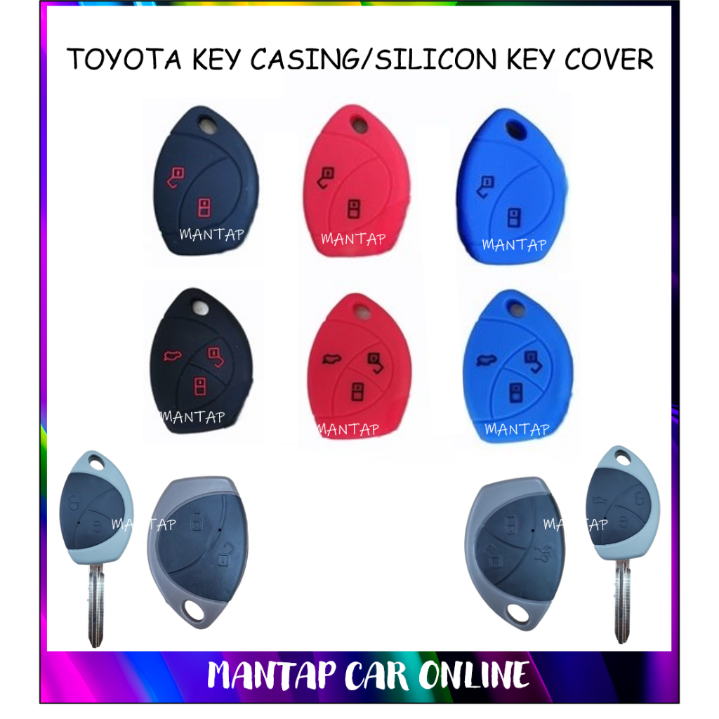 TOYOTA Vios Hilux Vigo Innova 2 3 Button Car Alarm Remote Control Key ...