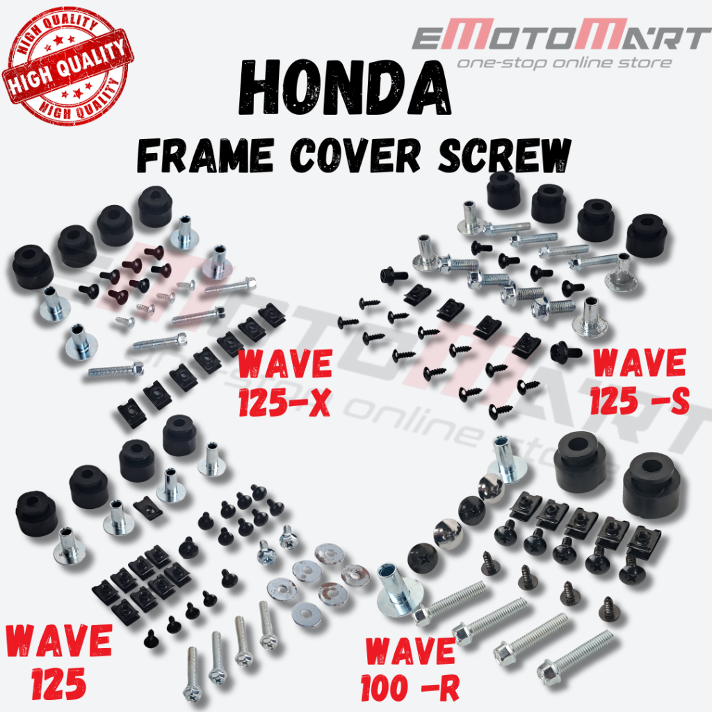 HONDA WAVE125 WAVE125 S WAVE125 X WAVE 100 R FRAME COVER SCREW BODY ...