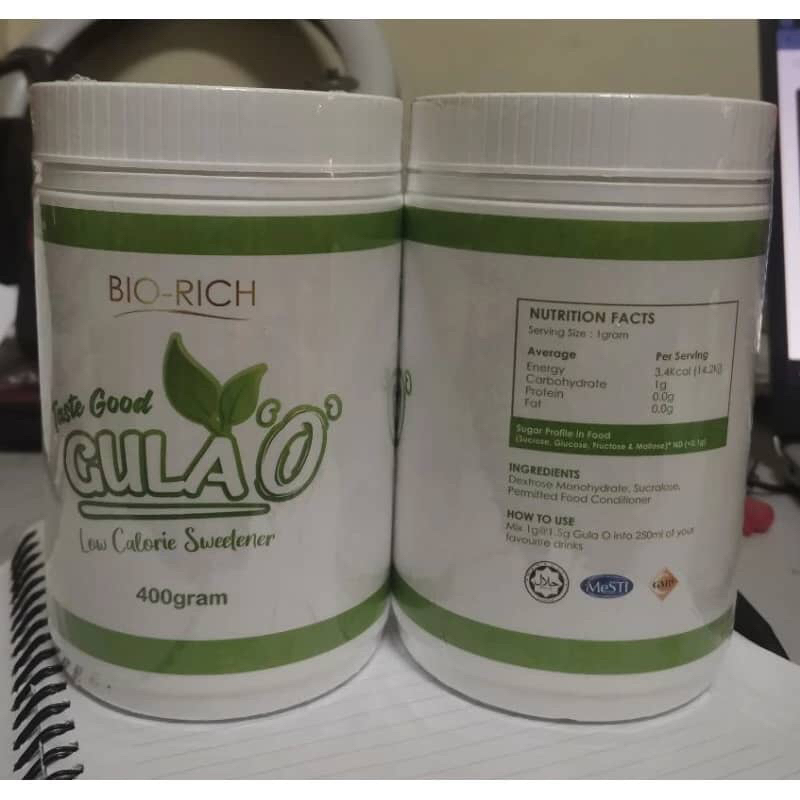 GULA O Biorich Original Sihat Dan Manis Jom Tukar Gula rumah Anda ...