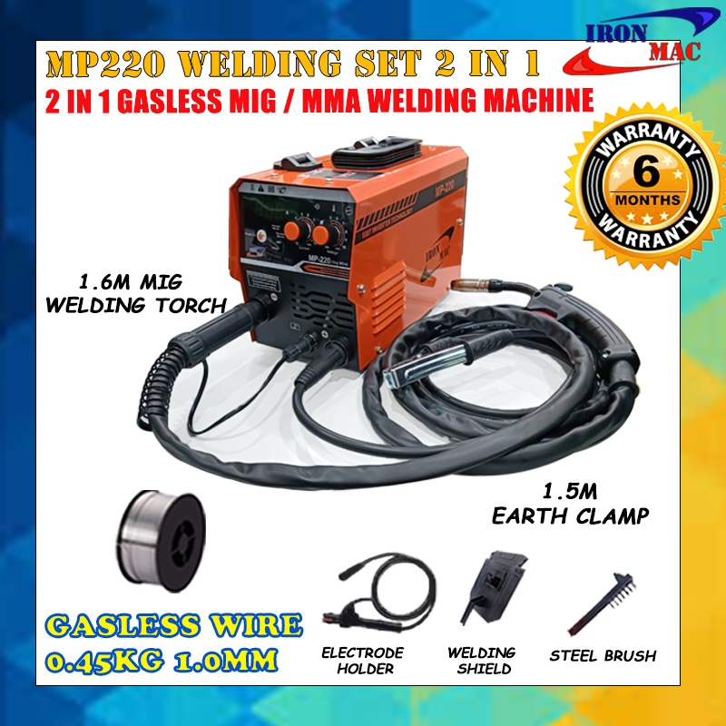 IRON MAC MIG/MMA MP220 INVERTER GASSLESS MACHINE / MIG/MMA 288 GASLESS ...