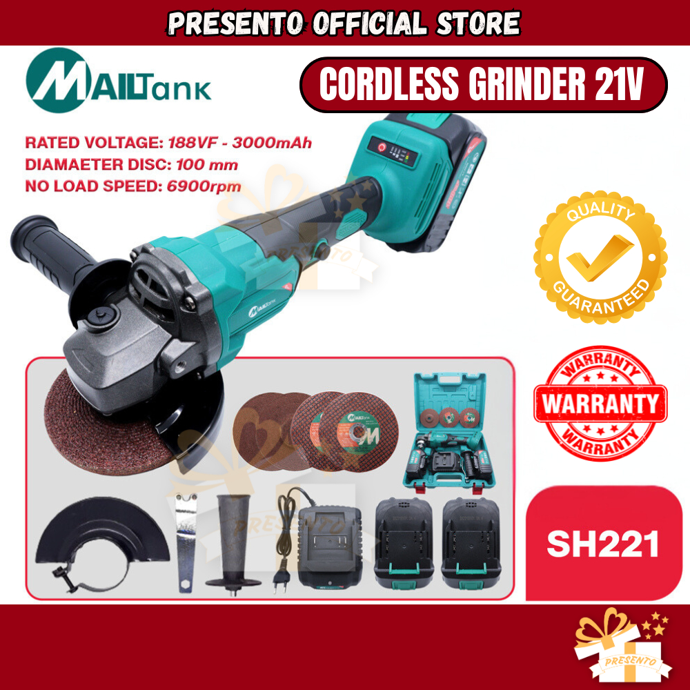 MAILTANK SH221 Brushless Battery Grinder 21V Cordless Angle Grinder ...