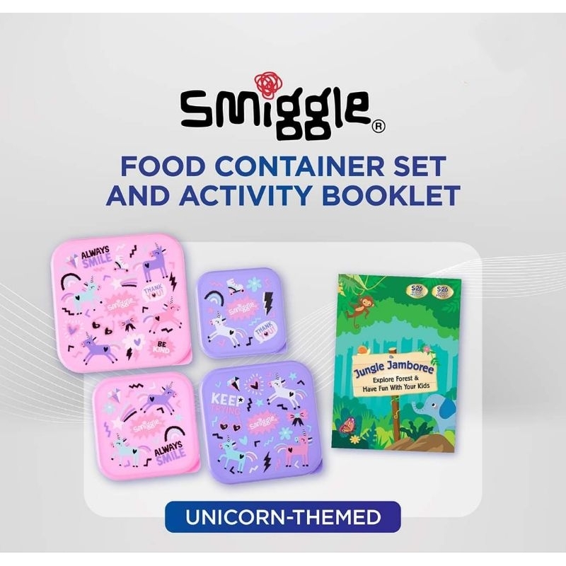 Smiggle Affordable Lunch Box For Toddler 4 In 1 Container Children ...