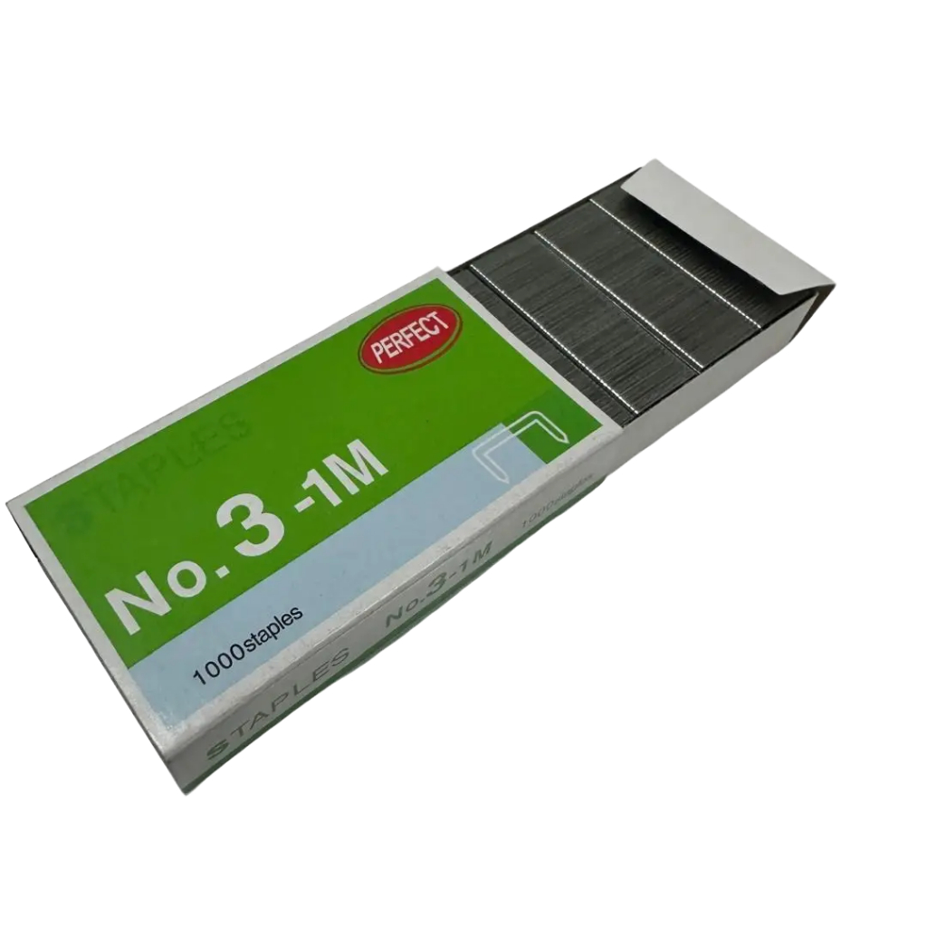 [1 Box] Perfect Staples No.3 24/6-1M ( 1000 Staples per Box / Tacking ...