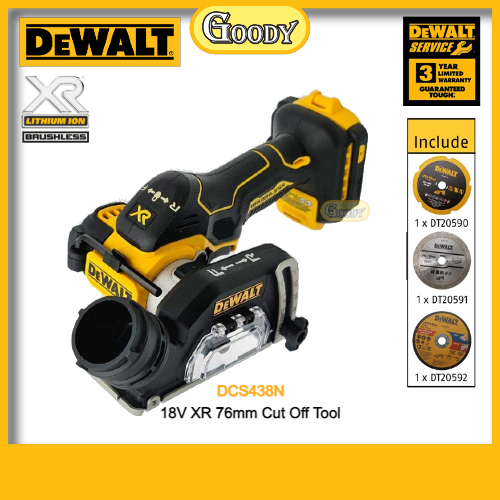 DEWALT DCS438N 3" Brushless Cordless Cut Off Tool (DCS438N-XJ / DCS438 ...