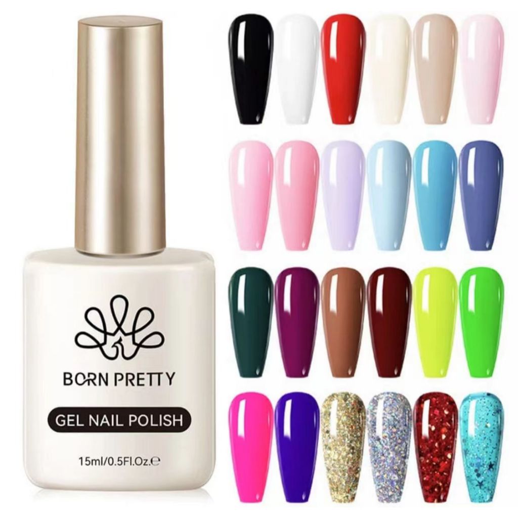 BORN PRETTY 24 Colors 15ml Gel Polish Nail UV Gel Nail Semi Permanent ...