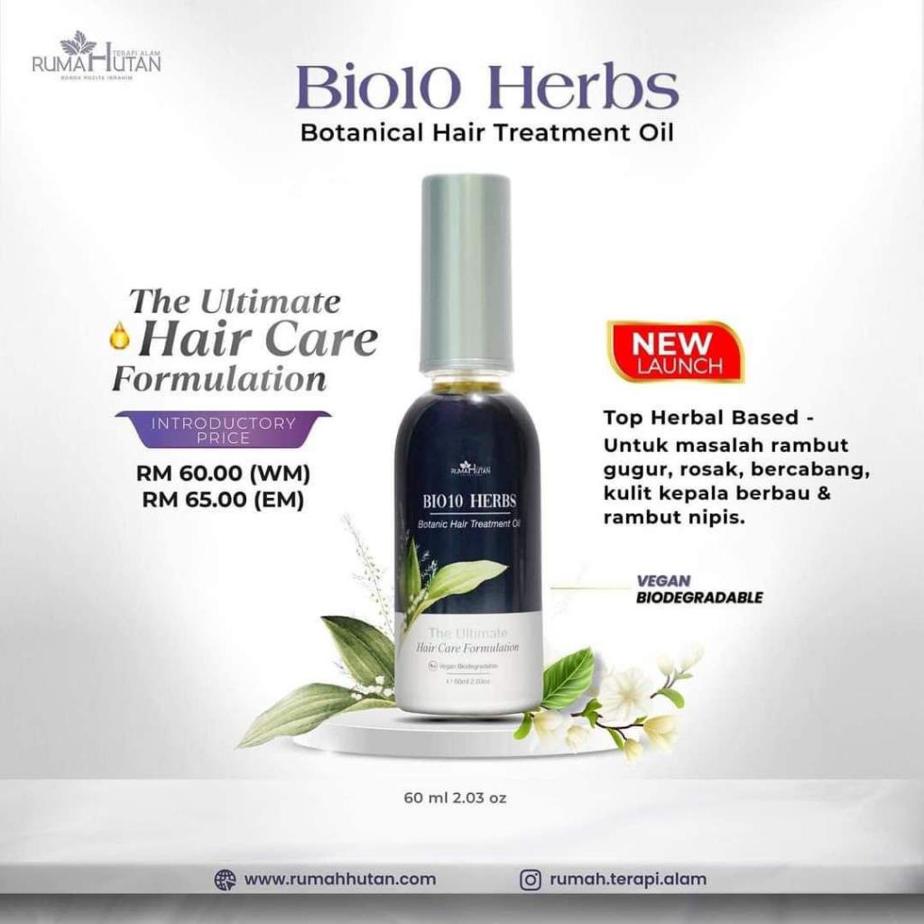 JRM RH-Bio 10 Herbs Botanic Hair Treatment Oil Ready Stock Fast ...