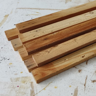 #Recycle pine wood 73cm x 3.7cm x 1.2cm # siap ketam # recon kayu pine ...