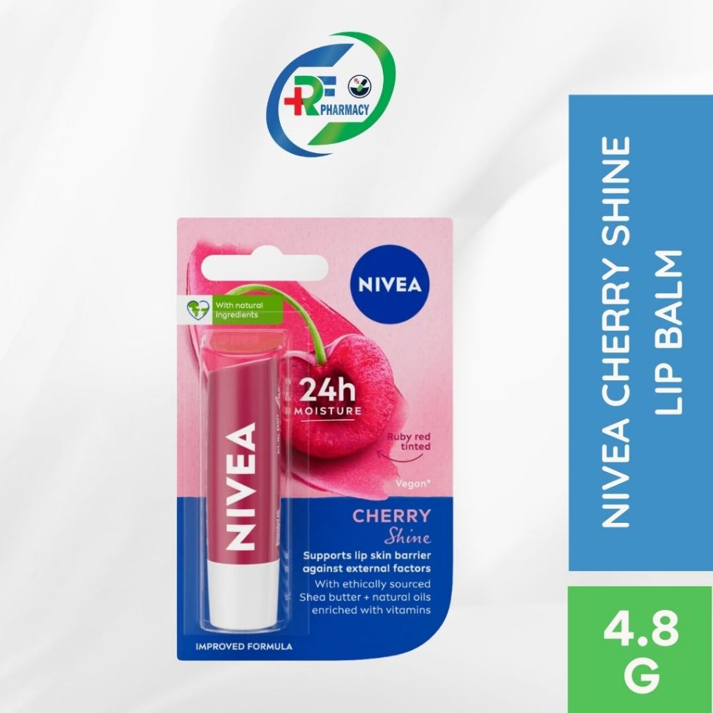 Nivea Cherry Shine Lip Balm 4.8G | Shopee Malaysia