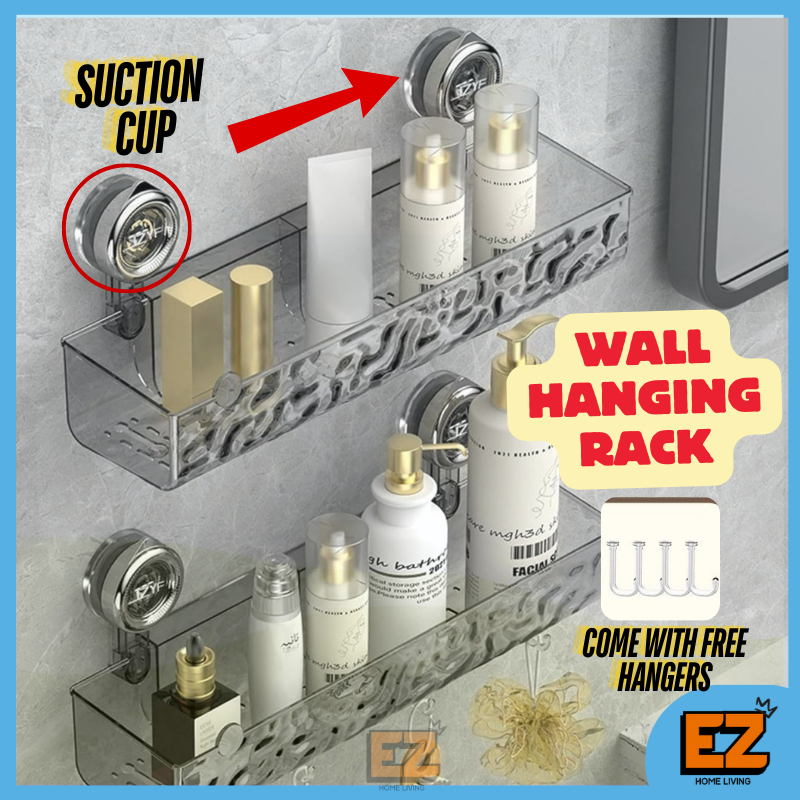 Bathroom Rack Suction Cup Rack Wall-mounted Rack Kitchen Storage Rack ...