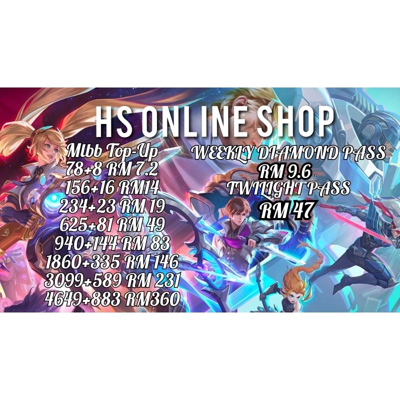 Mobile Legend MLBB Top-Up/Twilight Pass/Weekly Diamond Pass paling ...