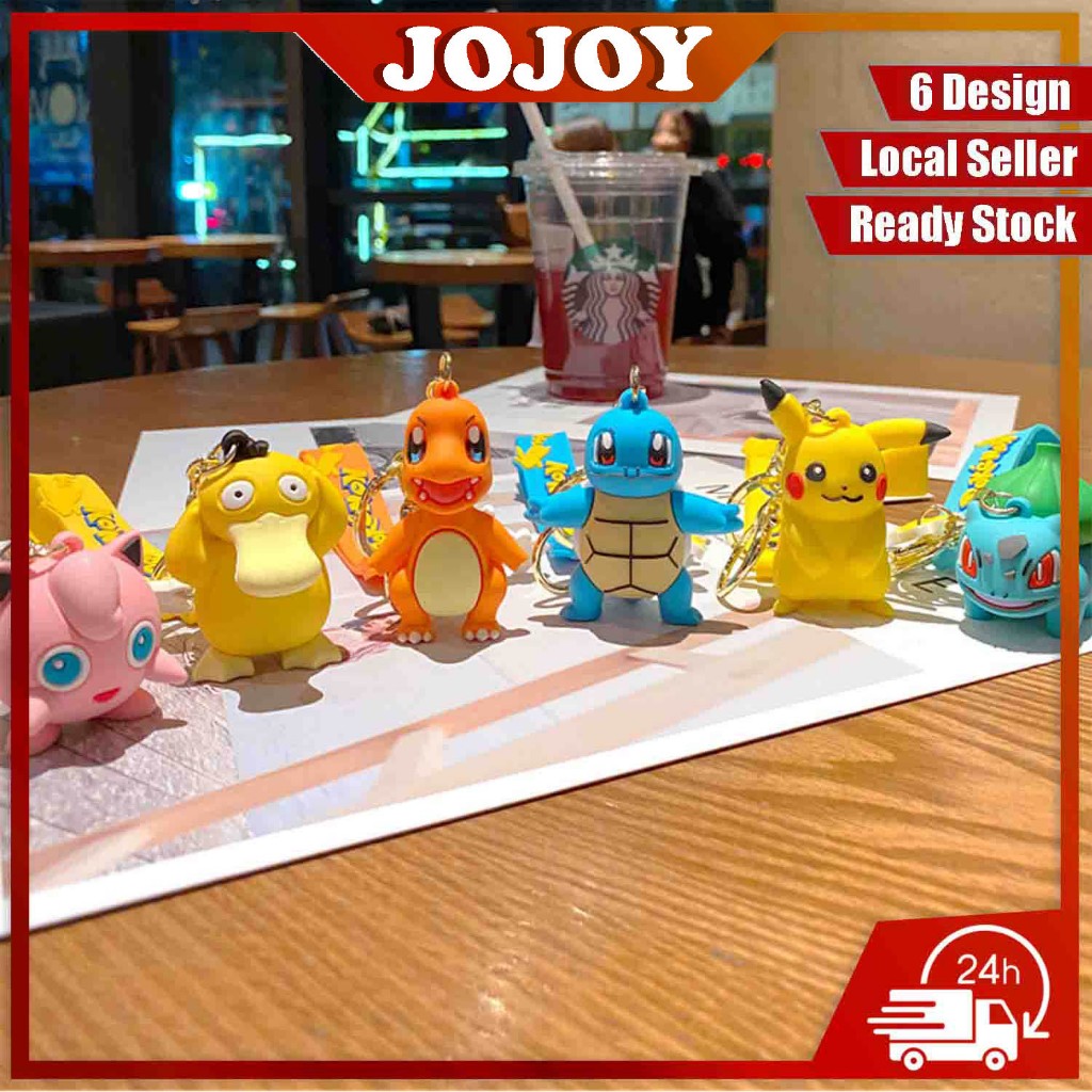 JOJOY Pokémon Pikachu Key Chain Bulbasaur Charmander Jigglypuff Psyduck ...