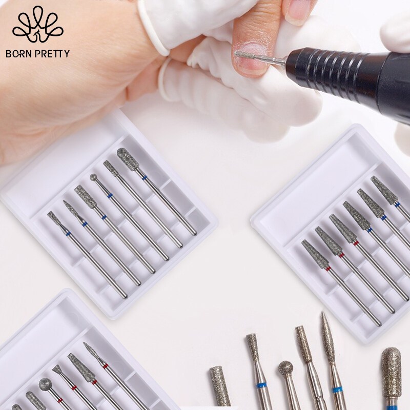 BORN PRETTY 6Pcs/set Nail Grinding Head Polishing Grinding Nail ...