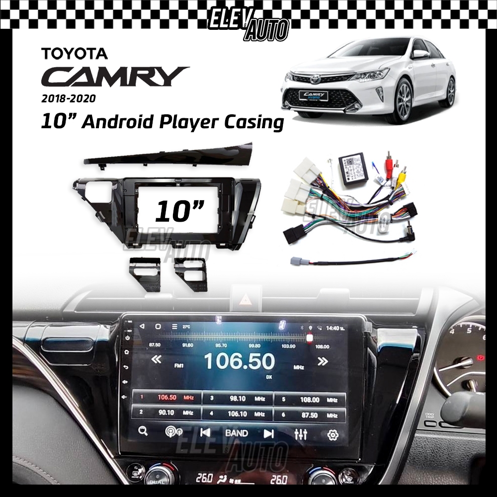 Toyota Camry 2018-2020 10" Android Player Casing Installation Dash Kit ...