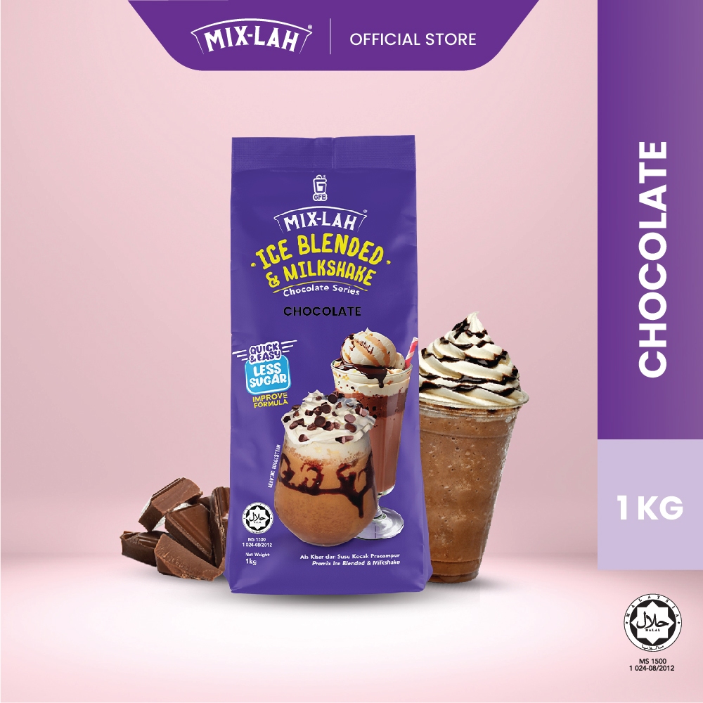 MIX-LAH Chocolate Ice Blended Milkshake Powder 冰沙粉 (1kg) | Shopee Malaysia