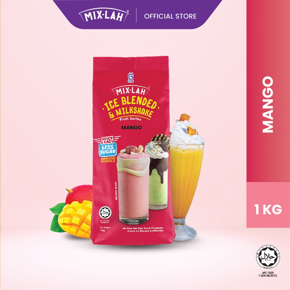 MIX-LAH Mango Ice Blended Milkshake Powder 冰沙粉 (1kg) | Shopee Malaysia