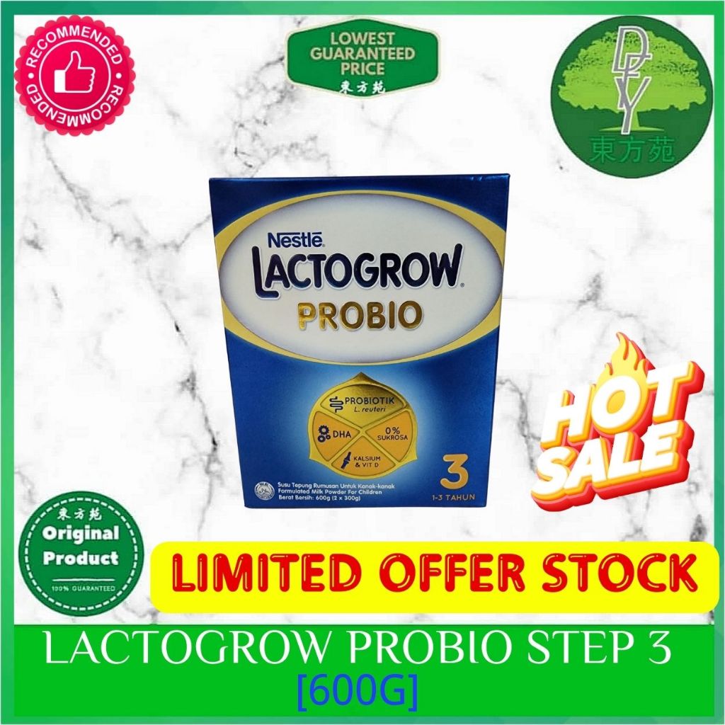 Nestle Lactogrow PROBIO 3 Milk Powder (600g x1)EXP 10/2026 | Shopee ...