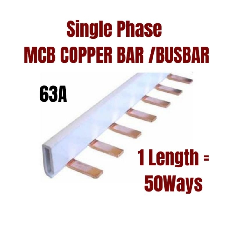 [Length] MCB Pure Copper Bar / MCB Copper Bus Bar with PVC Insulated ...