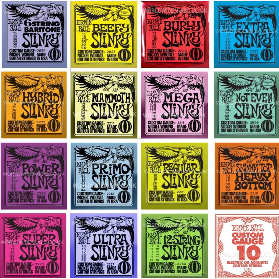 Ernie Ball 2008 2221 2222 2223 2215 2225 2626 2627 2721 Electric Guitar ...