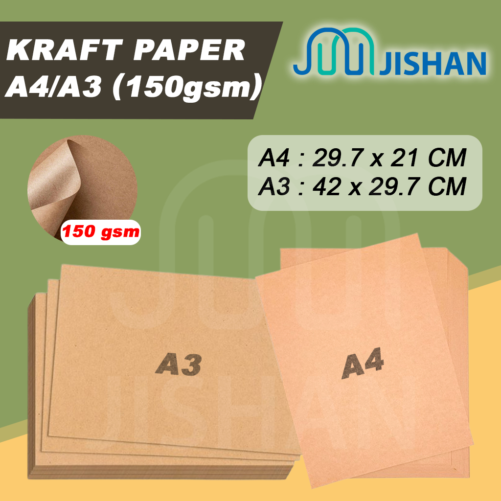 [1pc] A4/A3 150gsm Kraft Paper / Kertas Craft Paper / Quality Kraft ...