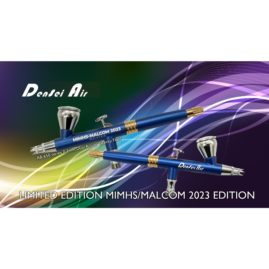 Densei Air Airbrush AB-650 0.3mm 2cc Dark Blue [MIMHS/MALCOM 2023 ...