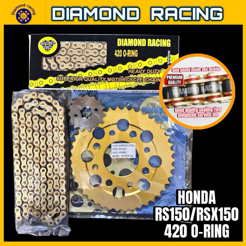 HONDA RS150 RSX 420 O-RING SPROCKET SET GOLD | Shopee Malaysia