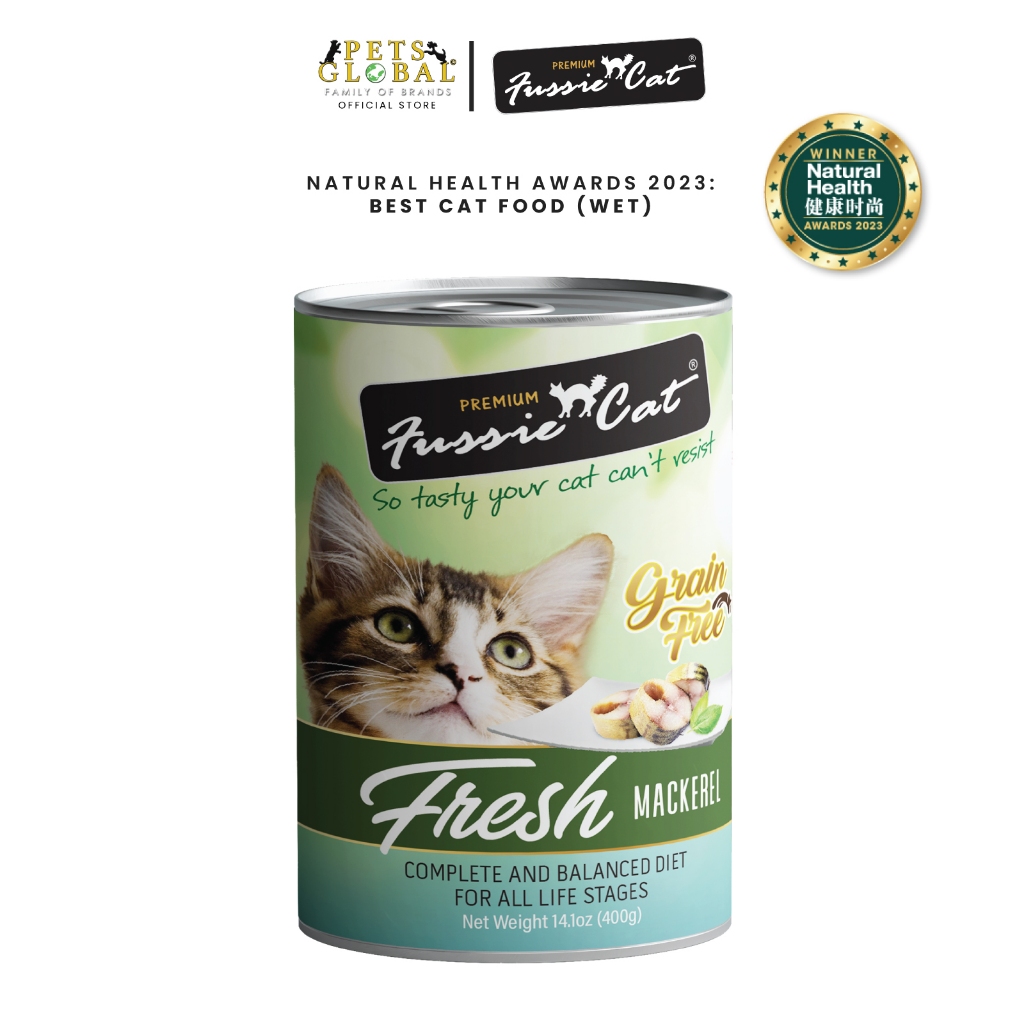 Fussie Cat Fresh Mackerel/ Makanan Kucing Basah Tenggiri (400g x 24 ...