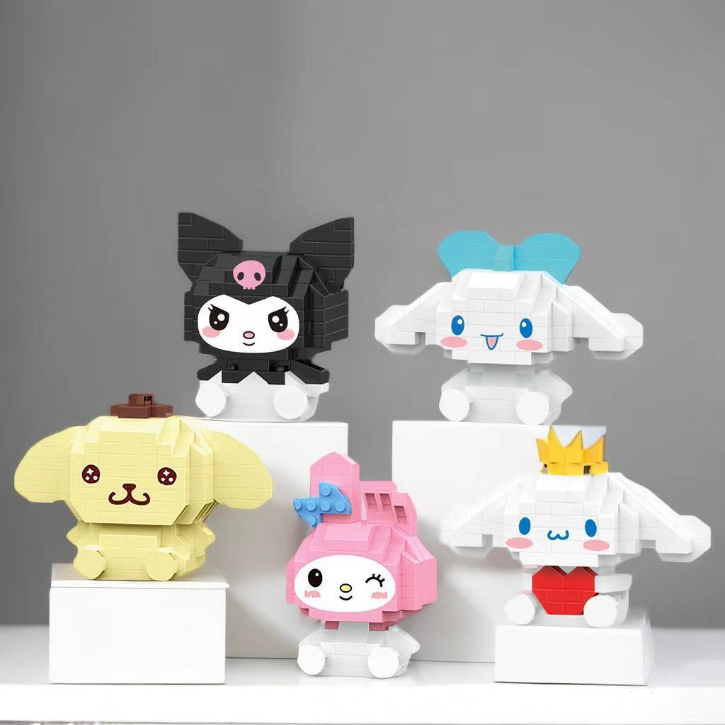Mini Model Brick Cute Cartoon Building Blocks Disney Kuromi Star Dailu ...
