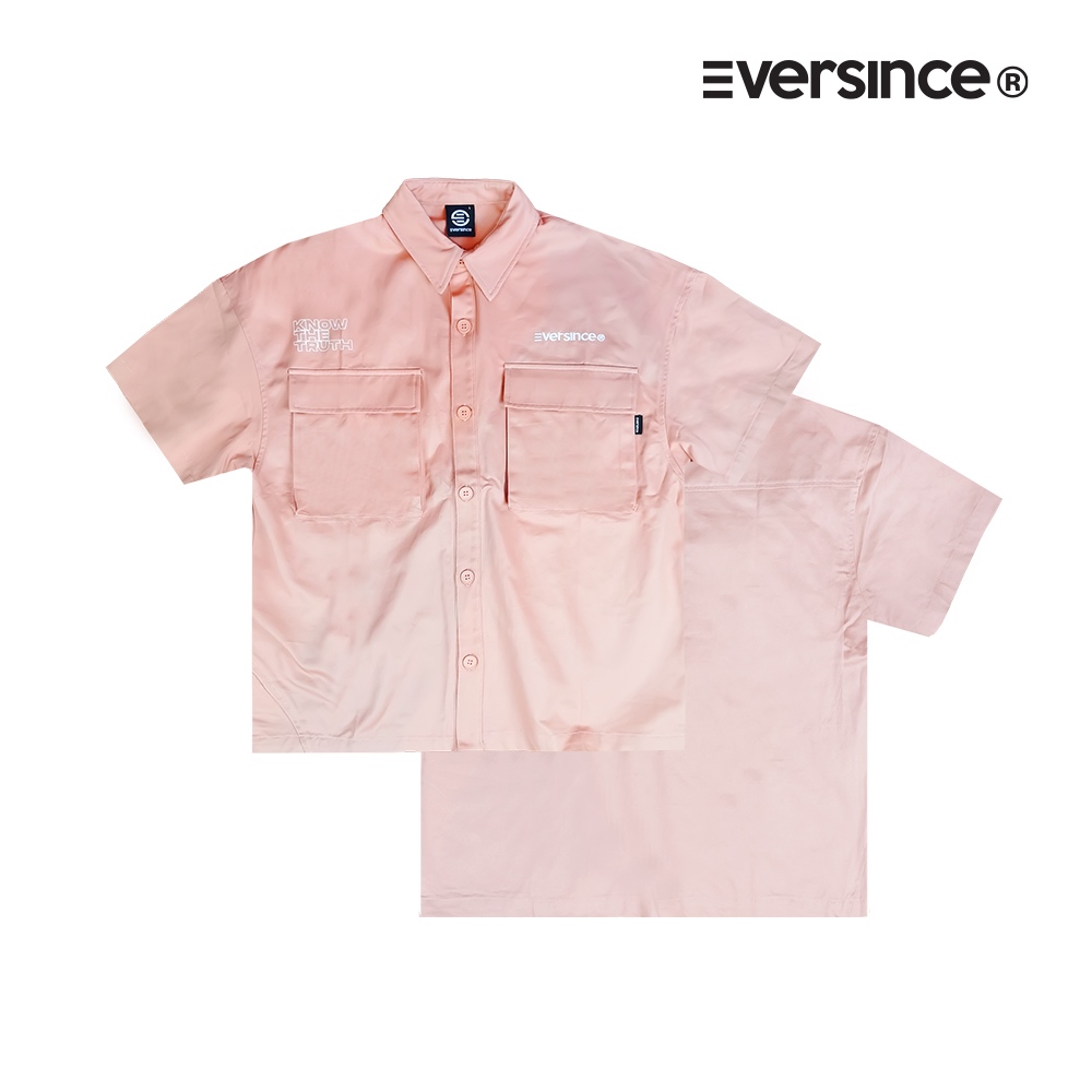 Eversince Decode Oversized Short Sleeve Workshirt Salmon Pink | Shopee Malaysia