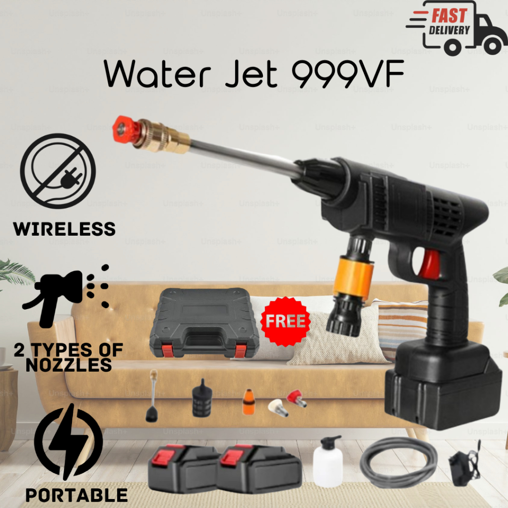 [READY STOCK] Water Jet 999VF Cordless Water Jet Portable Car Wash High ...