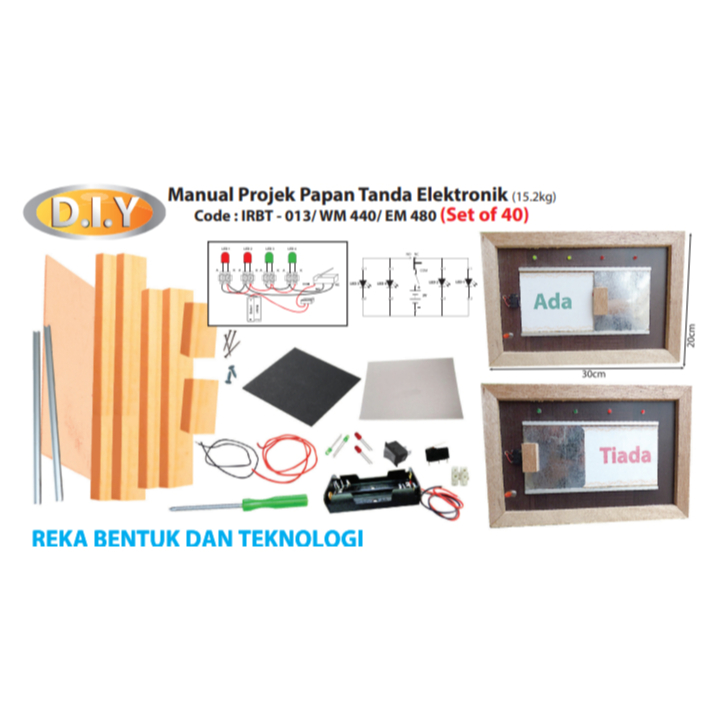 MANUAL PROJEK PAPAN TANDA ELEKTRONIK IRBT - 013 SET OF 40 TEACHING AIDS ...