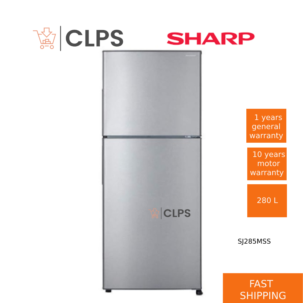SHARP Refrigerator 2 Door Fridge 280L Peti Sejuk Peti Ais SJ287MSS ...
