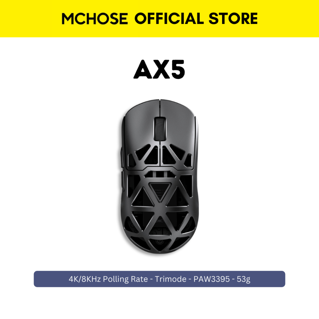 MCHOSE AX5 Magnesium Alloy Wireless Mouse 3 Modes Connection/PAW3395 ...