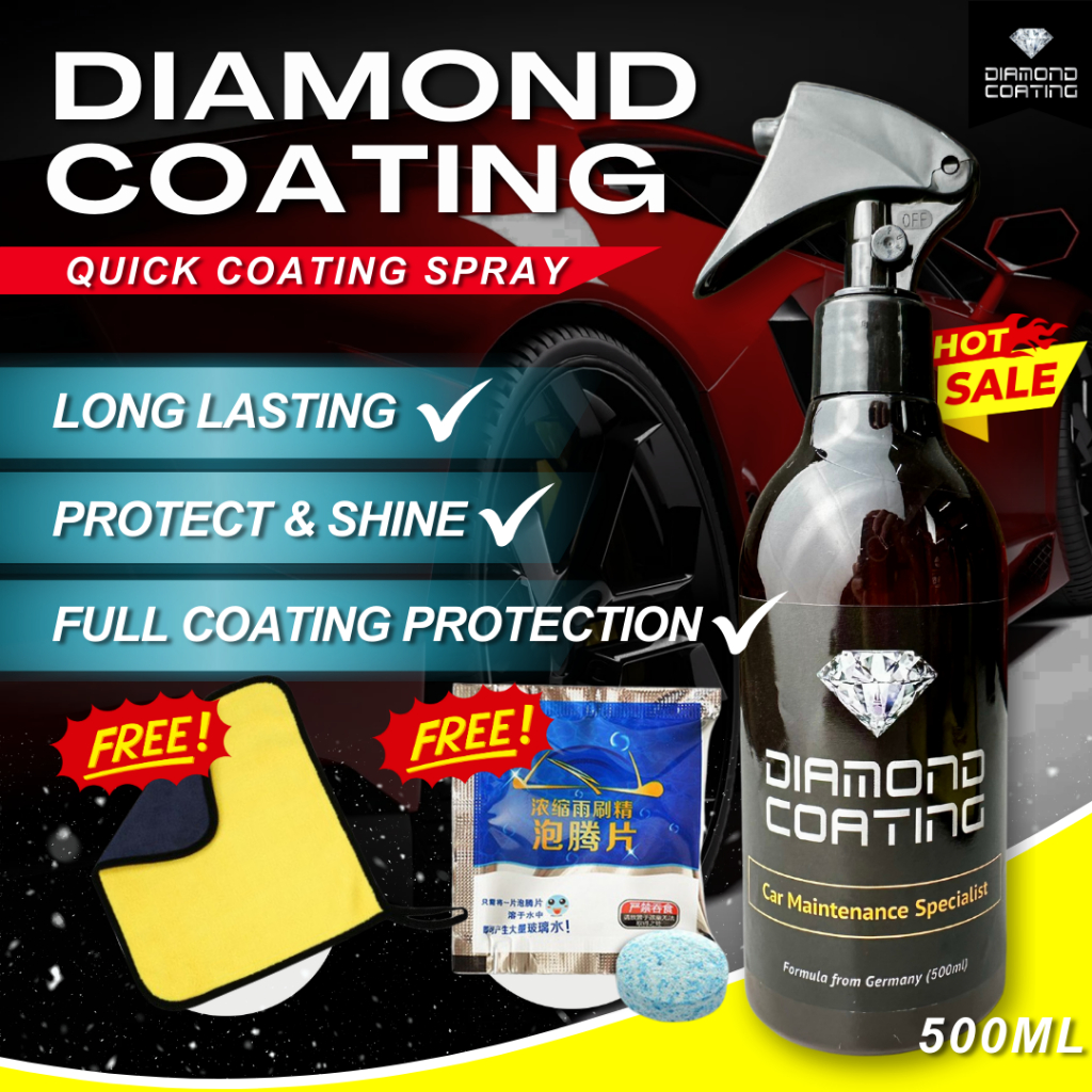 500ml Diamond Coating Ceramic Quick Coating Spray Car Polish Headlamp ...
