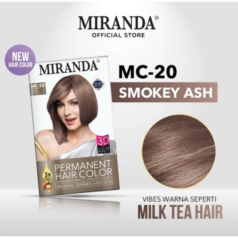 New Miranda Hair Colour MC 20 Smokey Ash 30ml | Shopee Malaysia
